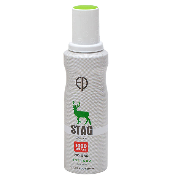 STAG WHITE FOR MEN PERFUME BODY SPRAY 200ML - ESTIARA – Sterling Mega Store