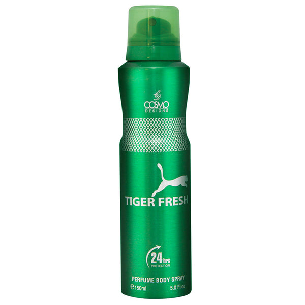 TIGER FRESH PERFUME BODY SPRAY 150ML - COSMO DESIGN – Sterling Mega Store